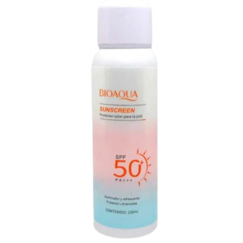 Protector SunScreen Spray BioAqua 50 SPF+++ – Tienda Maleta Viajera Perú